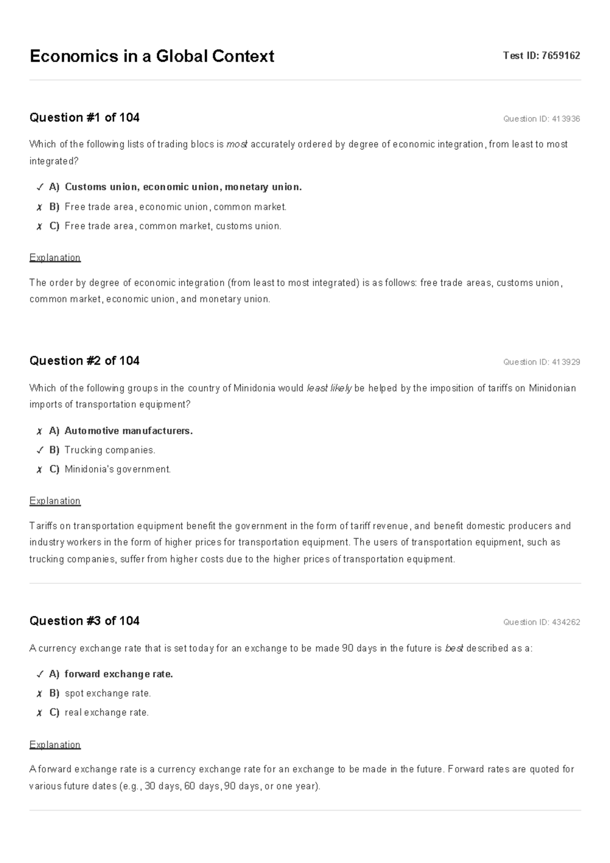 Economics in a Global Context: Test Preparation and Review (06) - Studocu