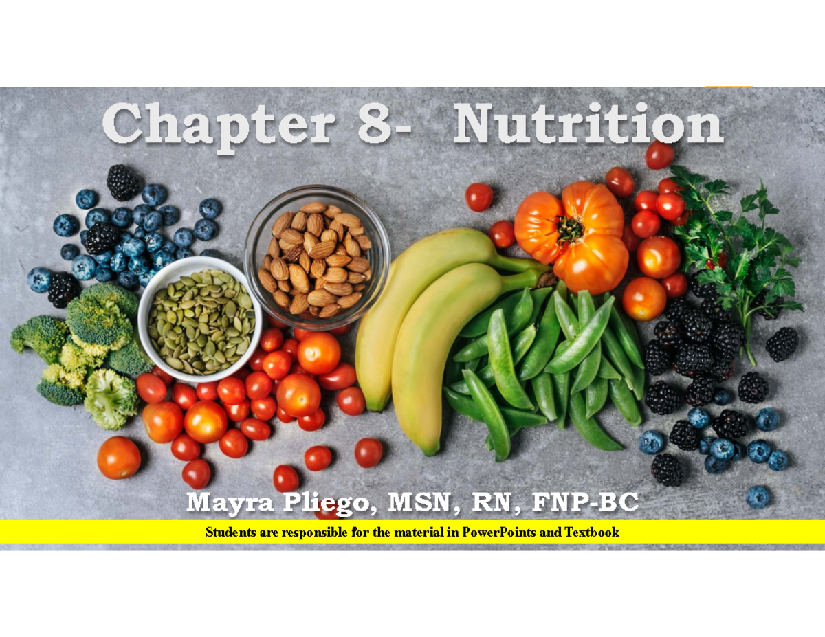Chapter Nutrition Assessment Guidelines for Optimal Weight Management ...
