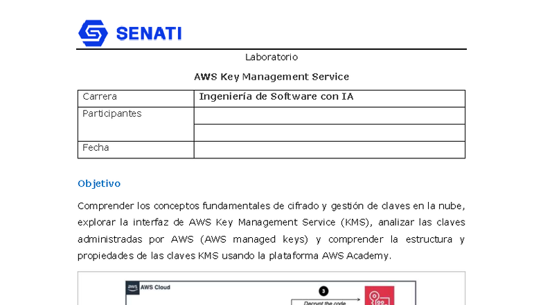 Laboratorio - AWS KMS: Gestión de Claves y Cifrado en la Nube - Studocu