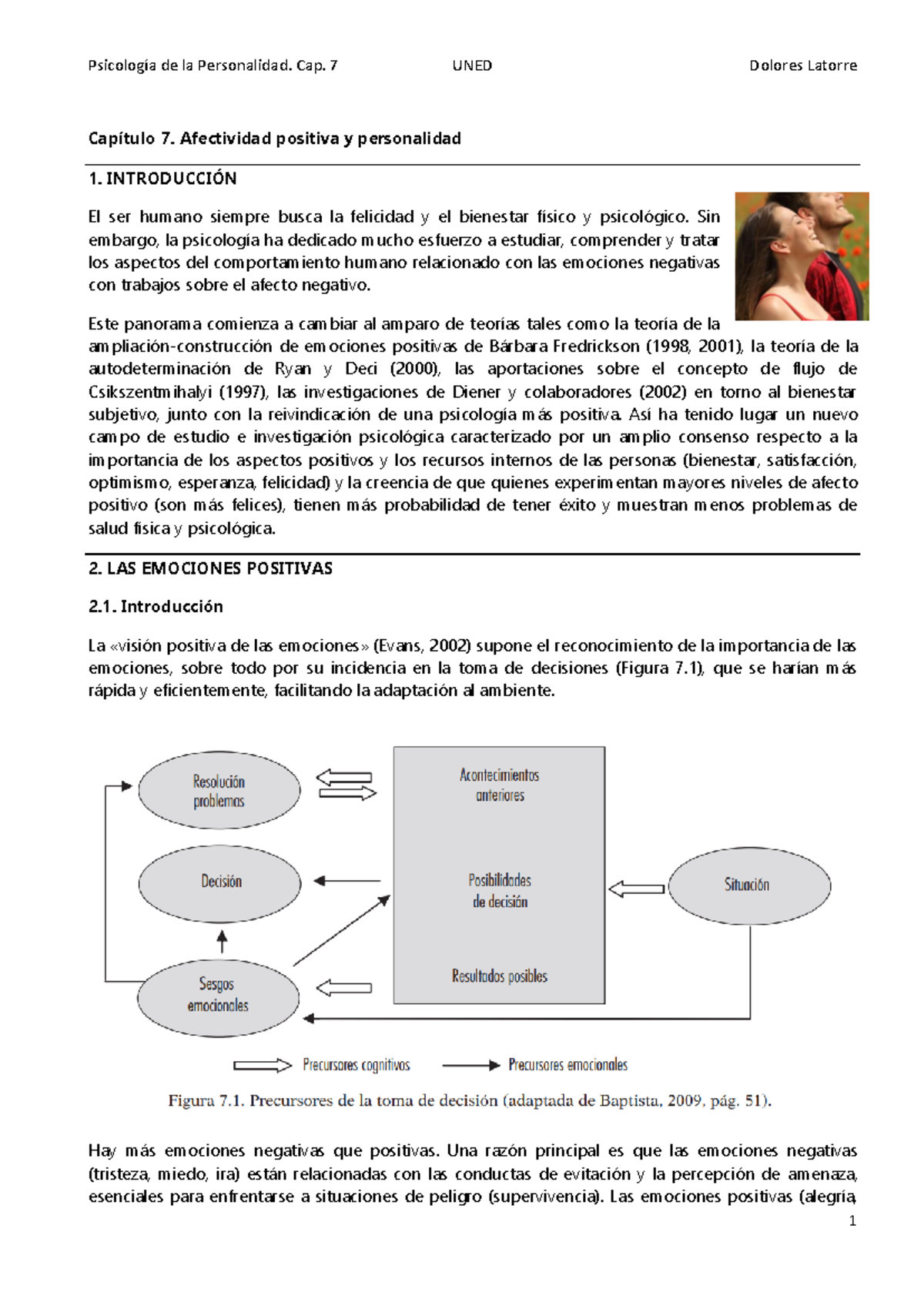 Personalidad Cap 7 Dolores Latorre - Capítulo 7. Afectividad positiva y personalidad ...