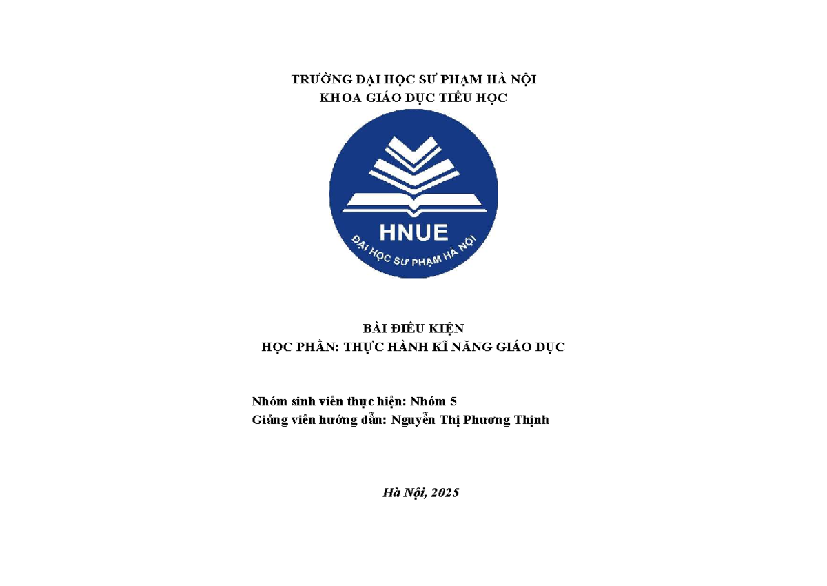 Kế Hoạch Thực Hành Kỹ Năng Giáo Dục - Học Phần THGD K73A1 K73A2 - Studocu
