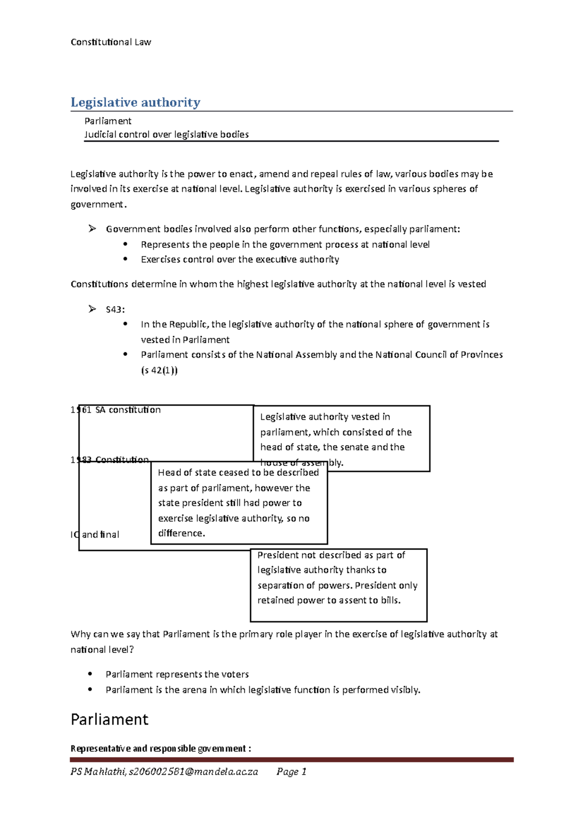 Constitutional Law (CL 101) - Exploring Legislative Authority in ...