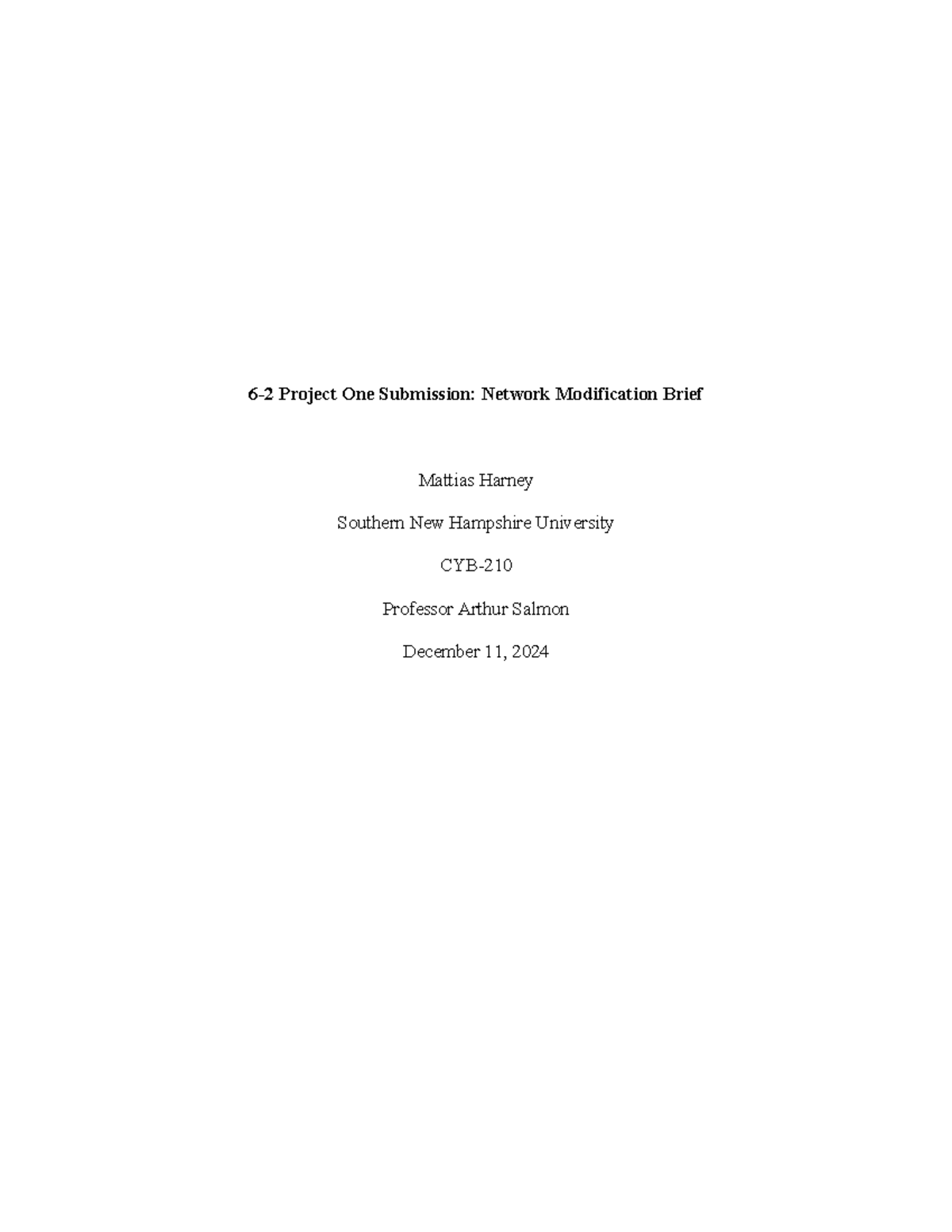 CYB 210 Project One: Network Modification & VLAN Configuration - Studocu