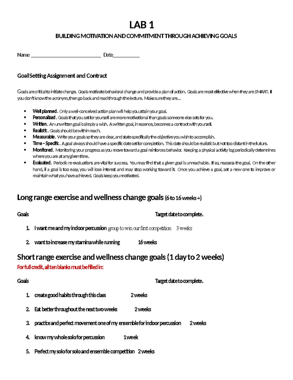 Labs 1 Goals 2024 - cool - LAB 1 BUILDING MOTIVATION AND COMMITMENT ...