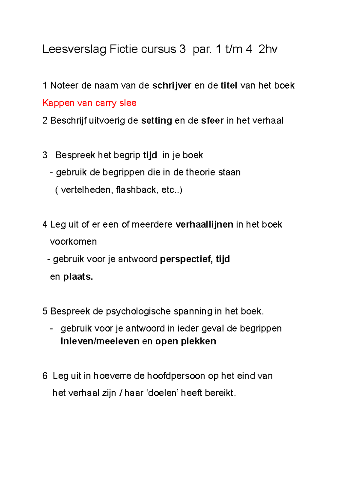 Leesverslag Fictie Cursus 3: Analyse van de Setting en Verhaallijnen ...