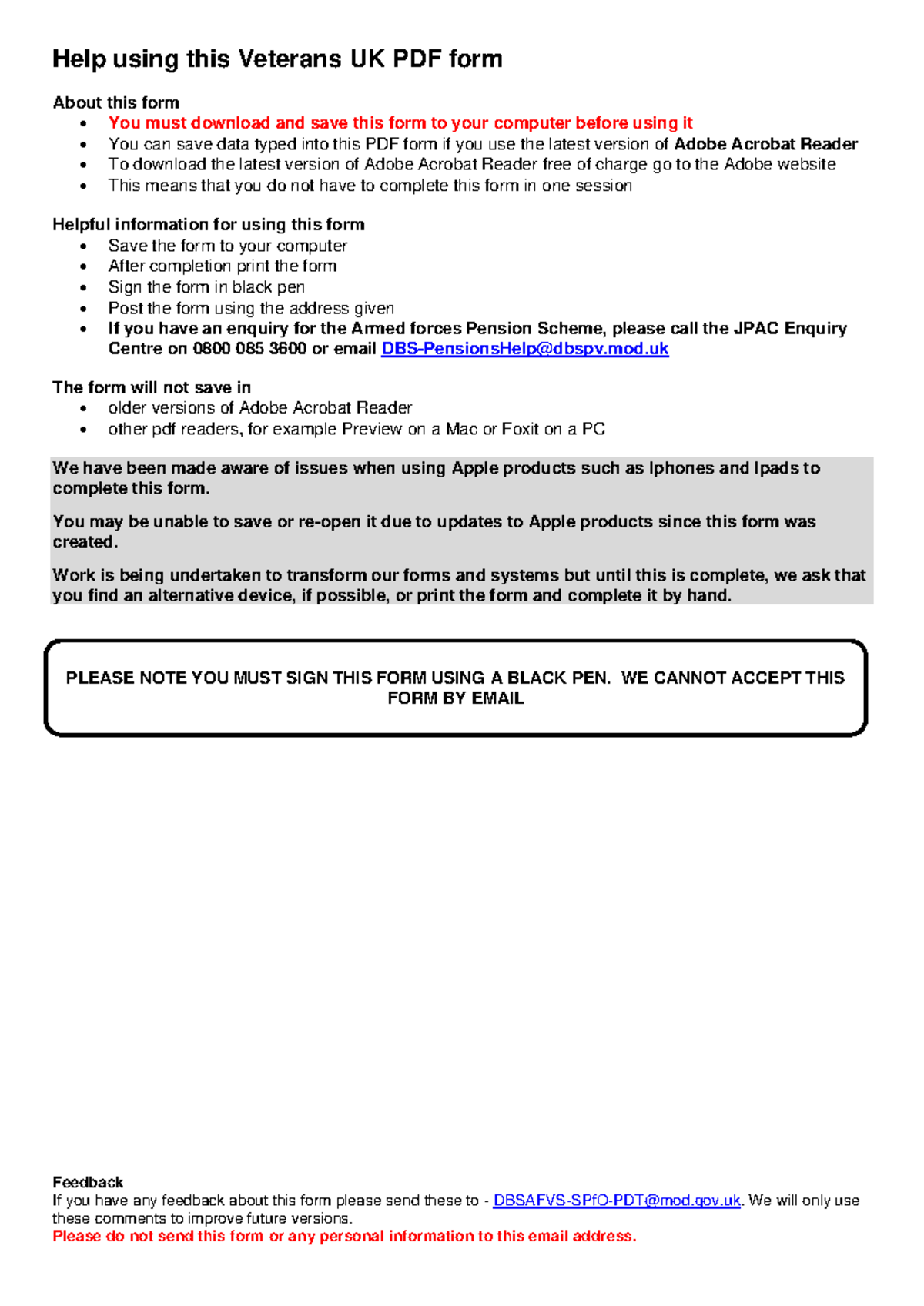 AFPS Form 12: Guide to Completing the Veterans UK PDF Form - Studocu