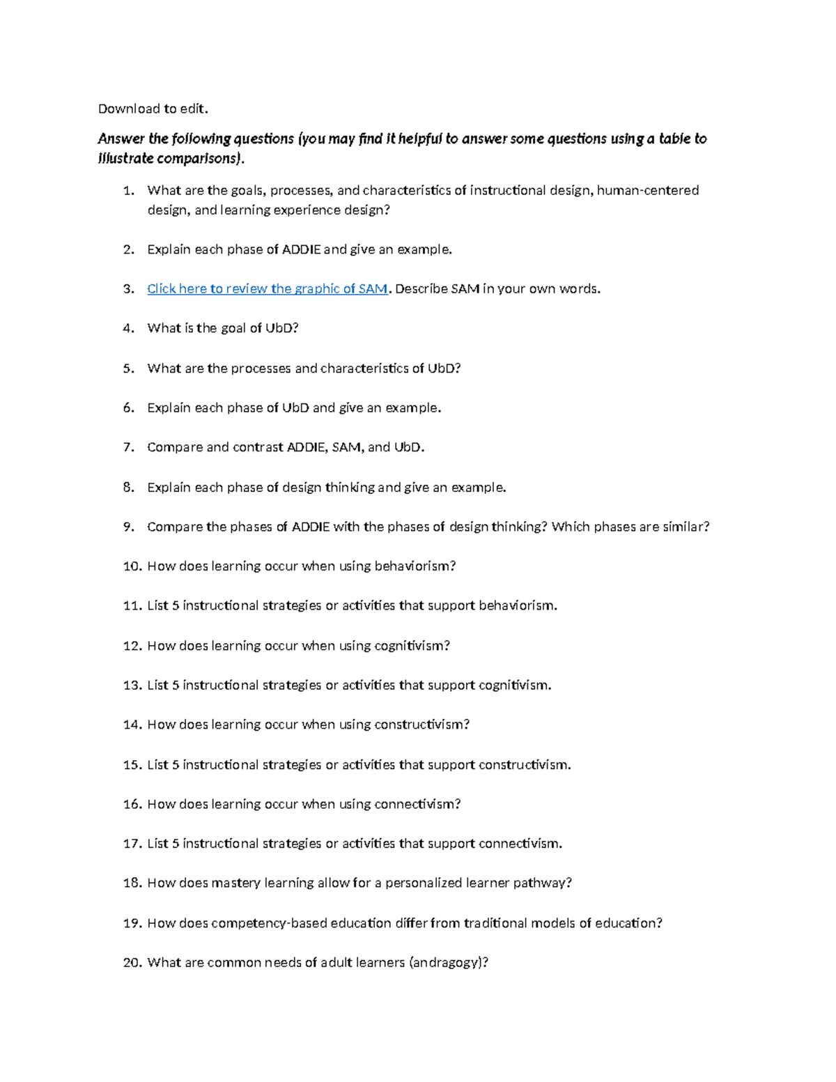 D291 Final Exam Study Questions on Instructional Design Concepts - Studocu