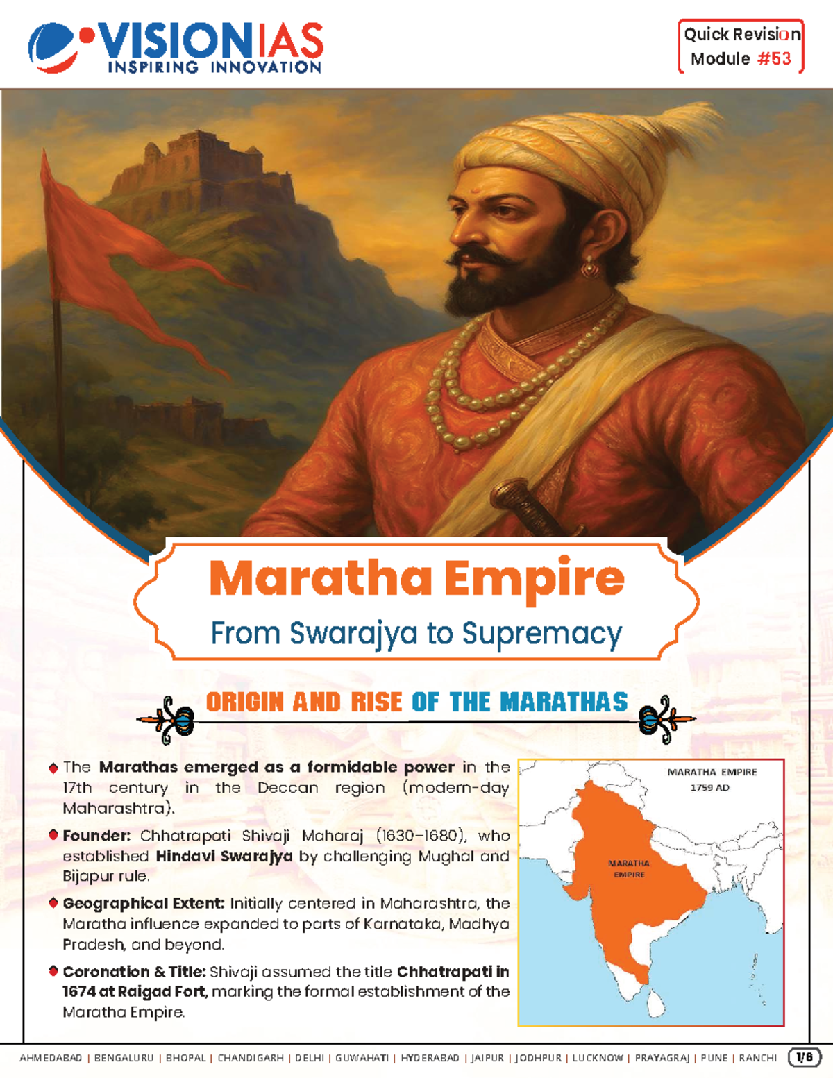 Maratha Empire Overview: From Swarajya to Supremacy (4839A) - Studocu