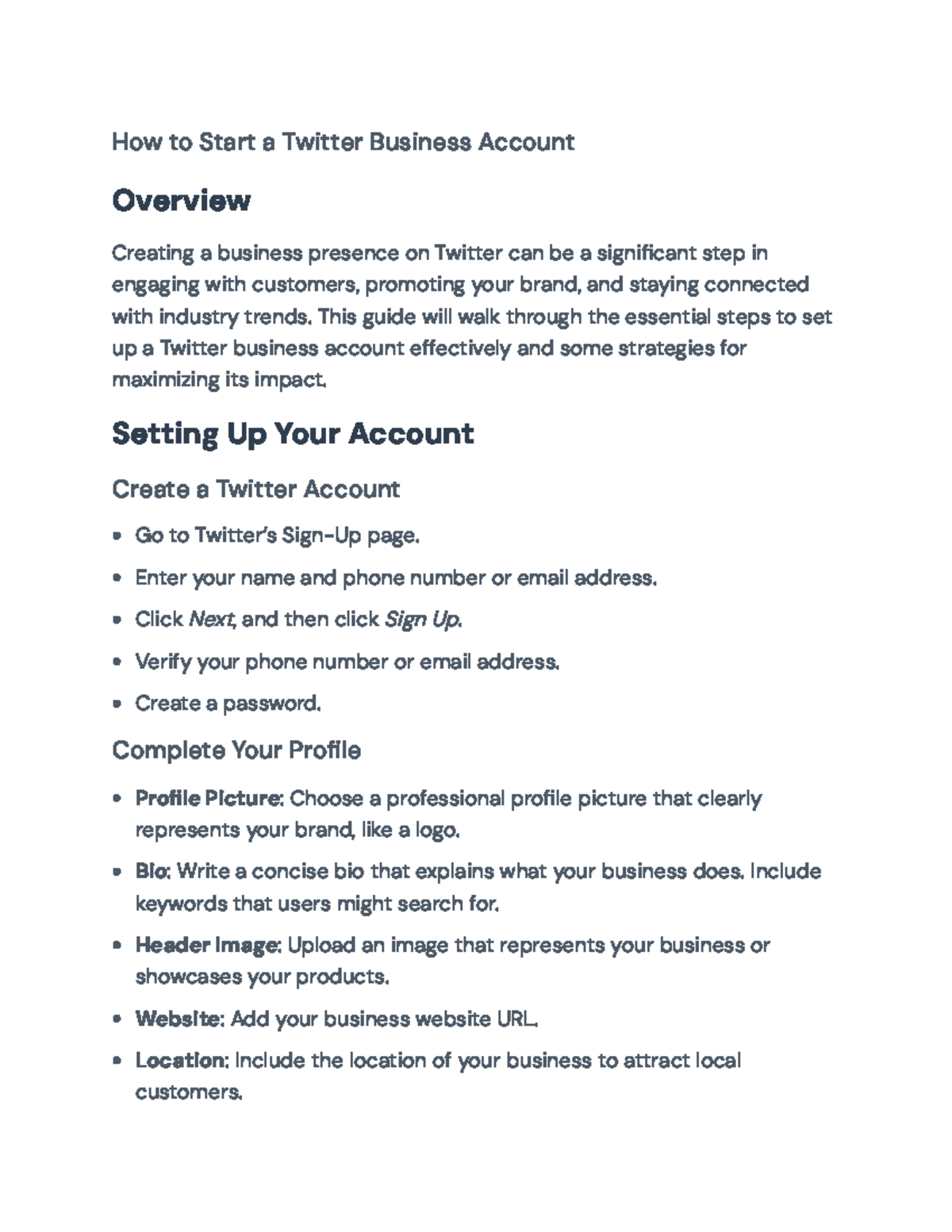 Creating a Successful Twitter Business Account: Essential Guide & Tips ...