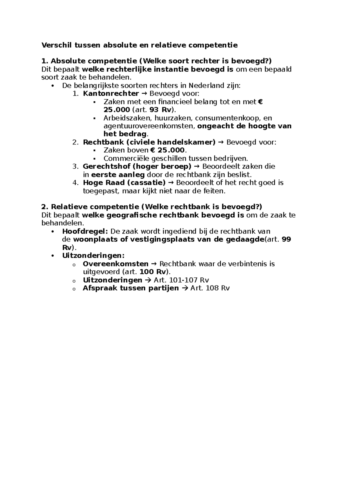 Verschil tussen Absolute en Relatieve Competentie in het Rechtssysteem ...