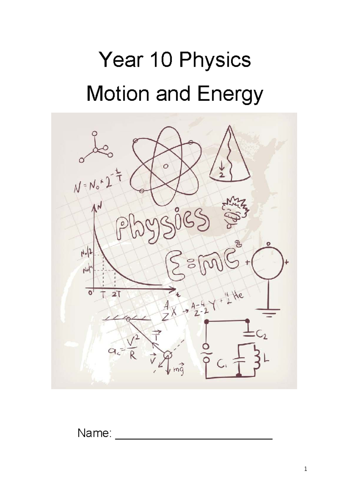 Year 10 Physics (PHYS101) Motion & Energy Lesson Overview - Studocu