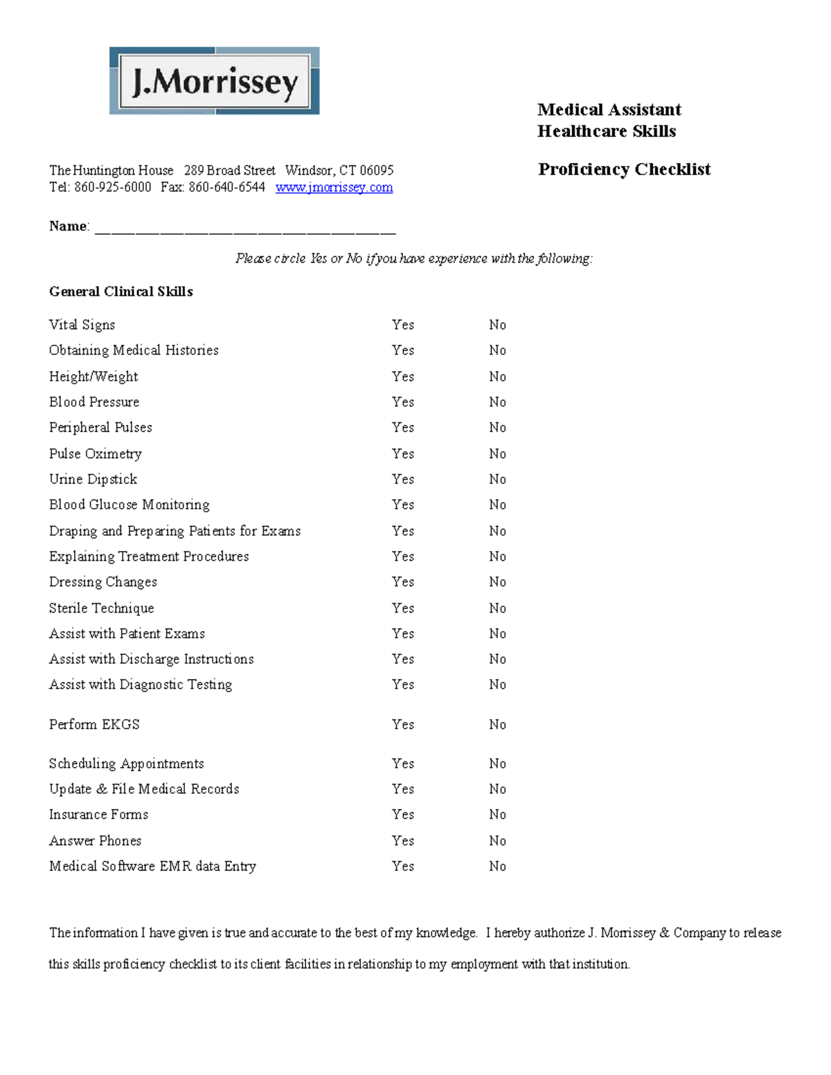 Healthcare Clinical MA Skills Proficiency Checklist - Studocu