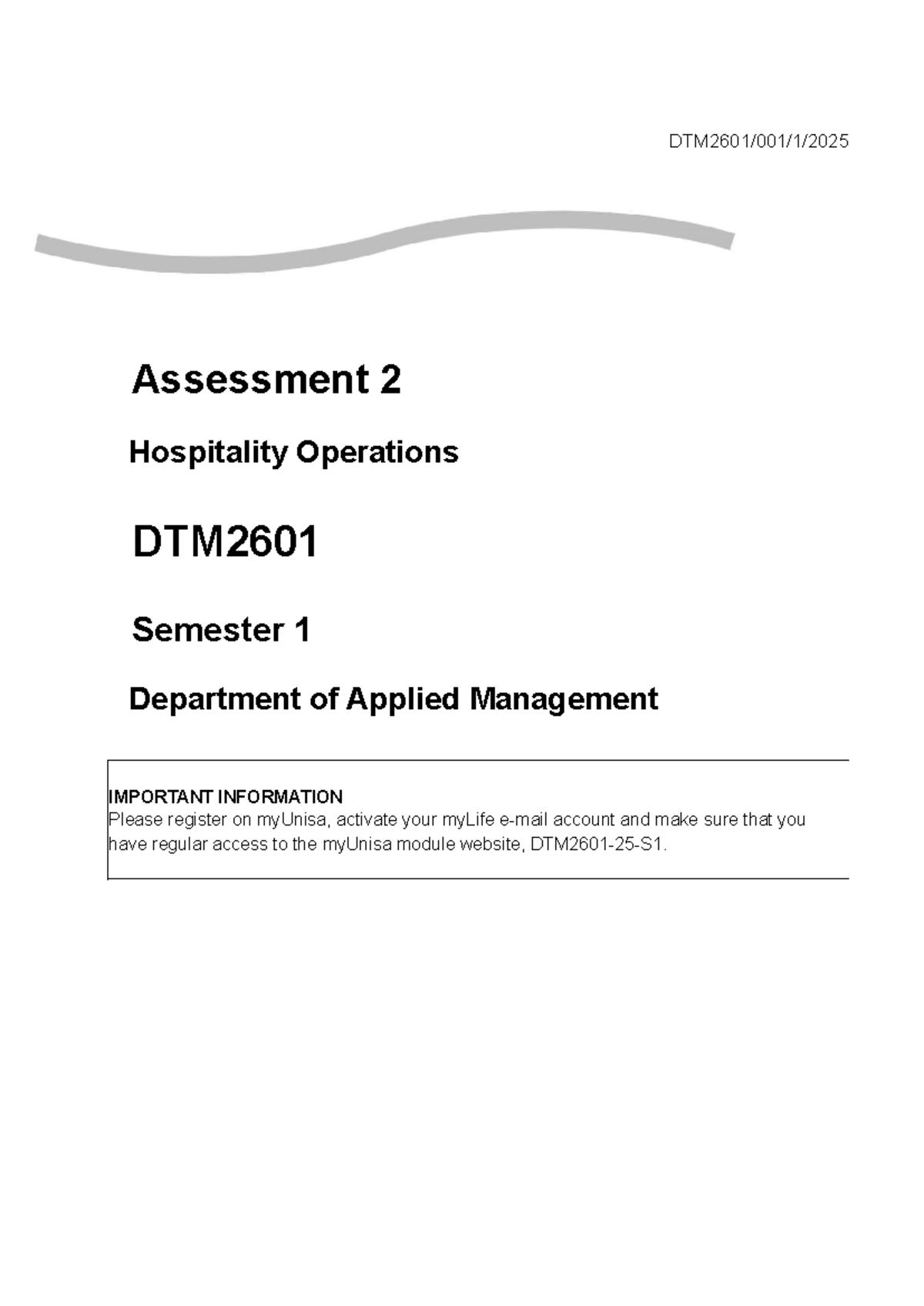 DTM2601 Assessment 2: Hospitality Operations Analysis & Recommendations ...