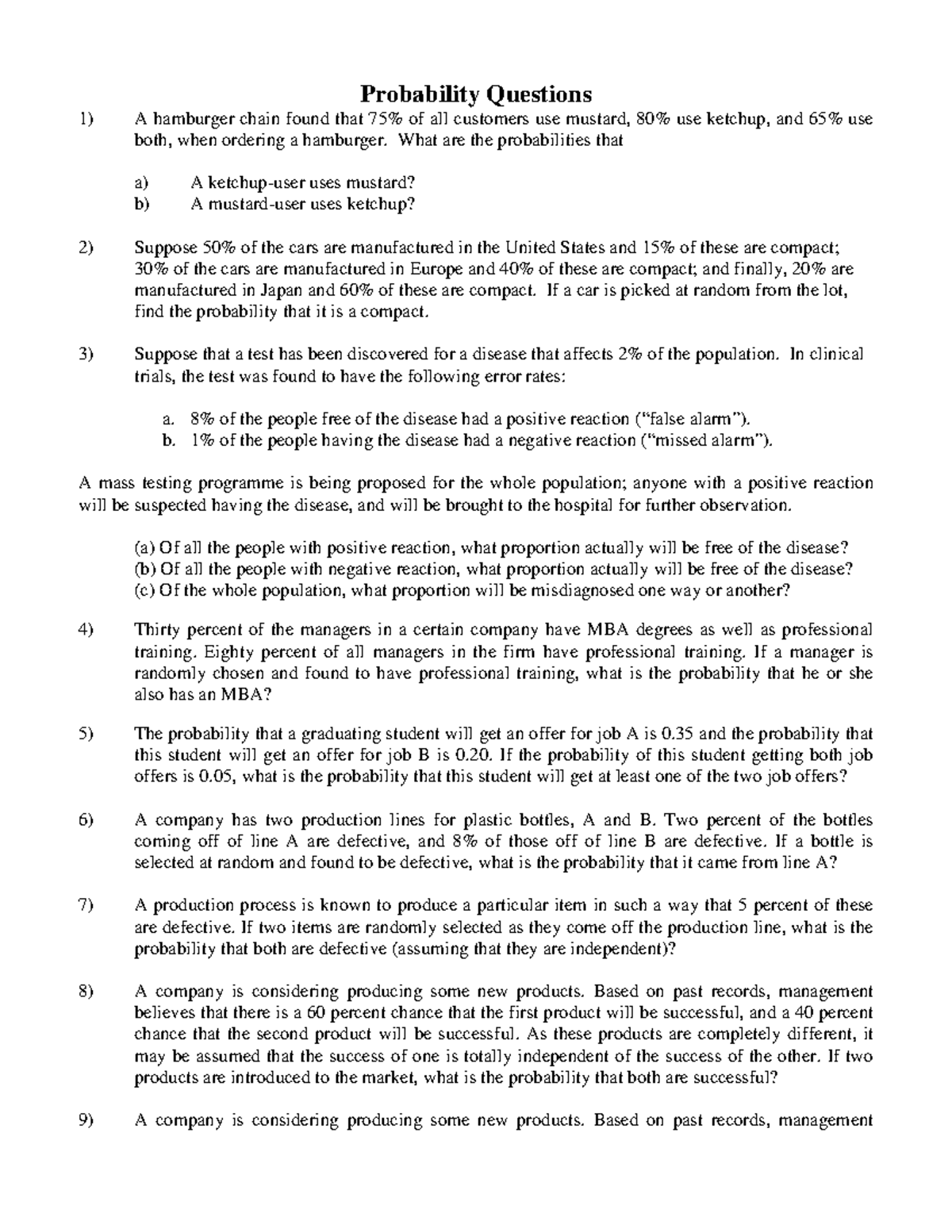 Probability Theory Questions (Q36) - Comprehensive Guide - Studocu