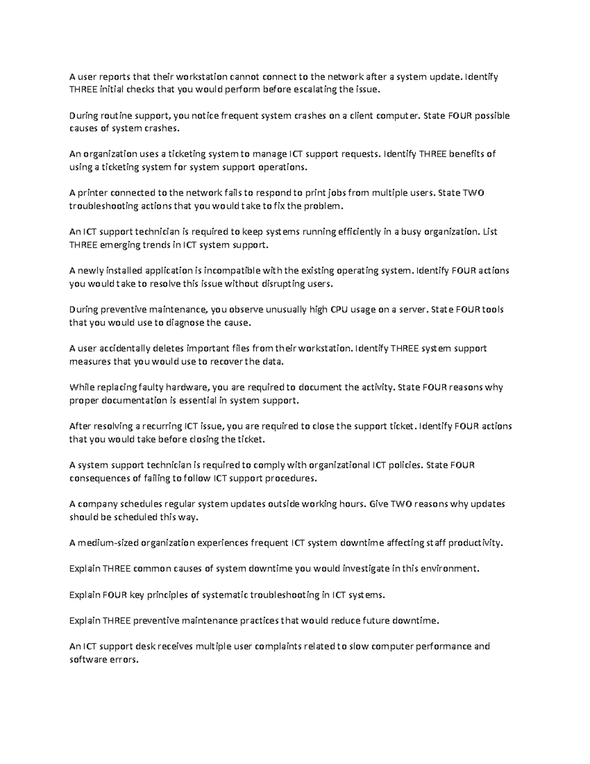 ICT System Support 6 - Key Concepts for Effective Troubleshooting - Studocu