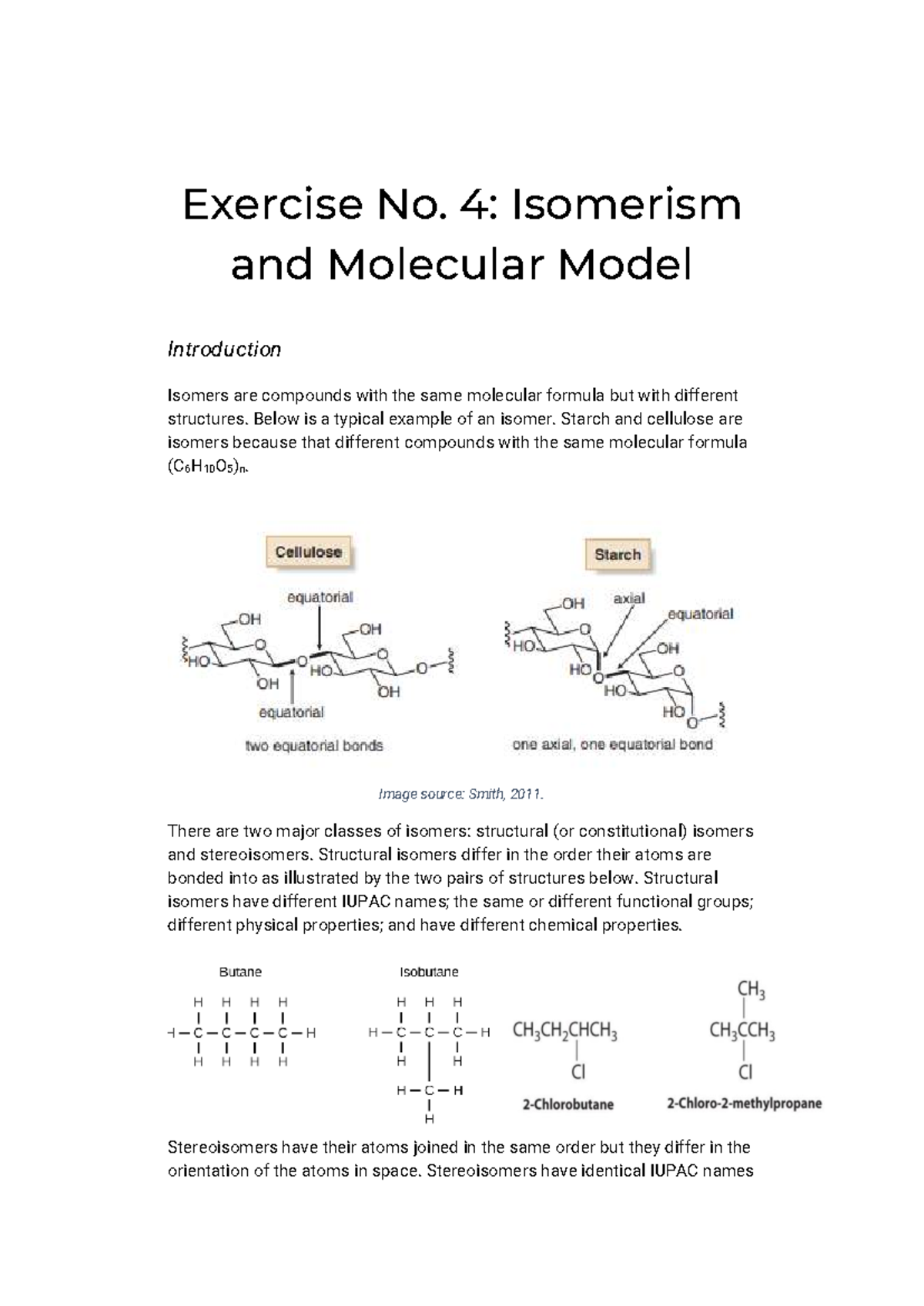 Experiment No. 4: Isomerism and Molecular Models in CHEM 120.1 - Studocu