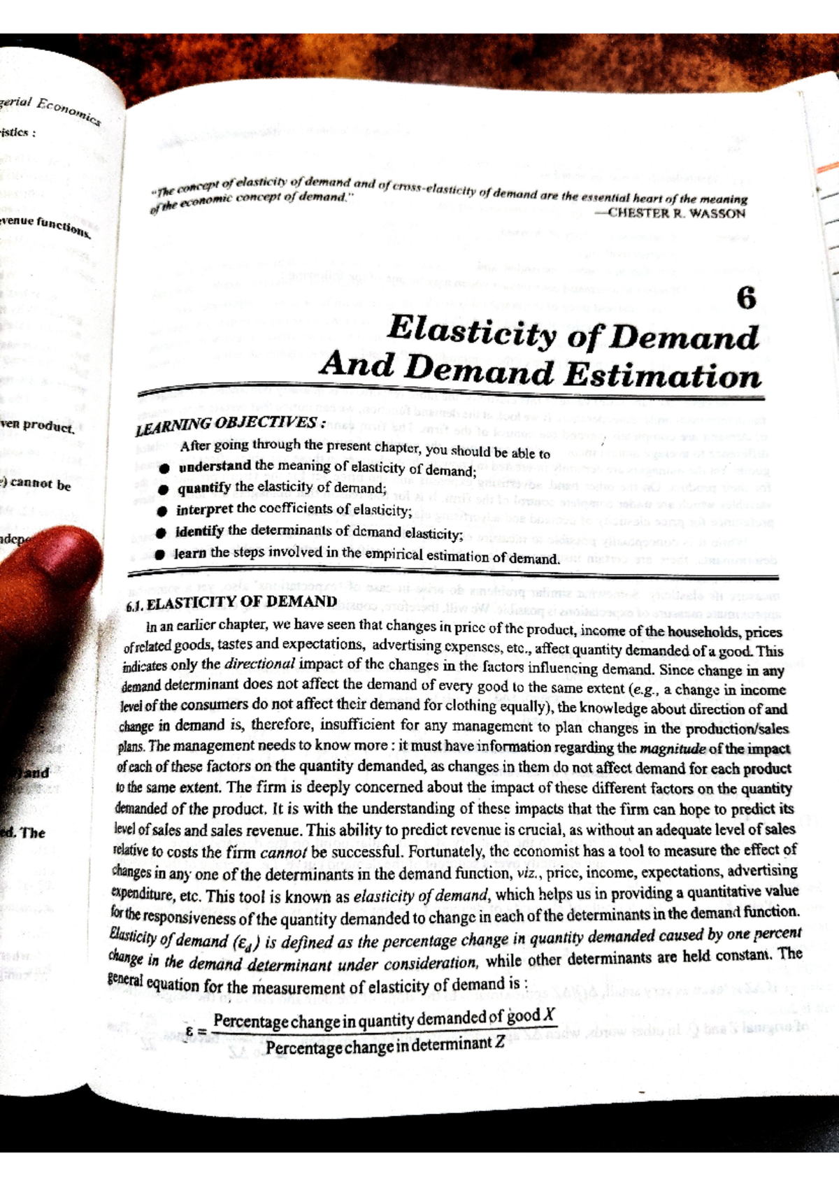 ECO 101 Chapter 6: Elasticity of Demand and Estimation Notes - Studocu
