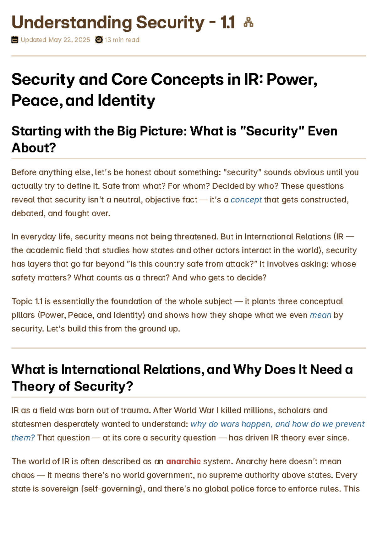 Understanding Security in IR: Core Concepts of Identity, Power, and ...