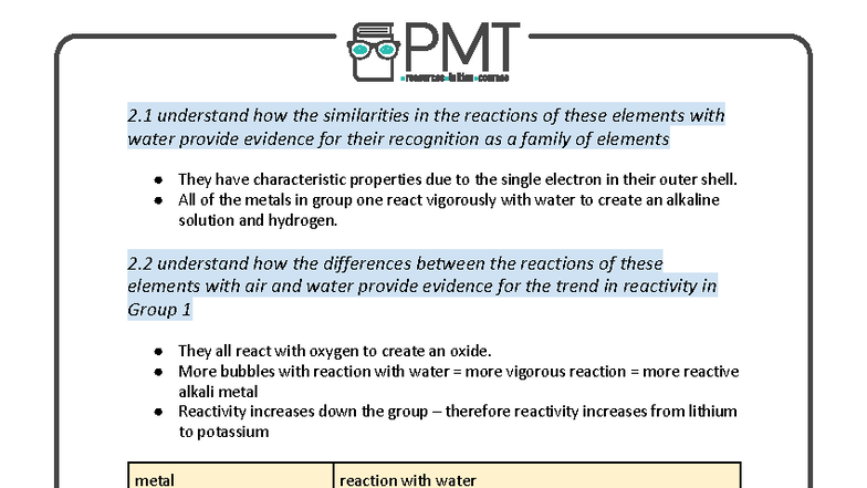 Group 1 Alkali Metals: Reactivity Trends & Properties Analysis ...