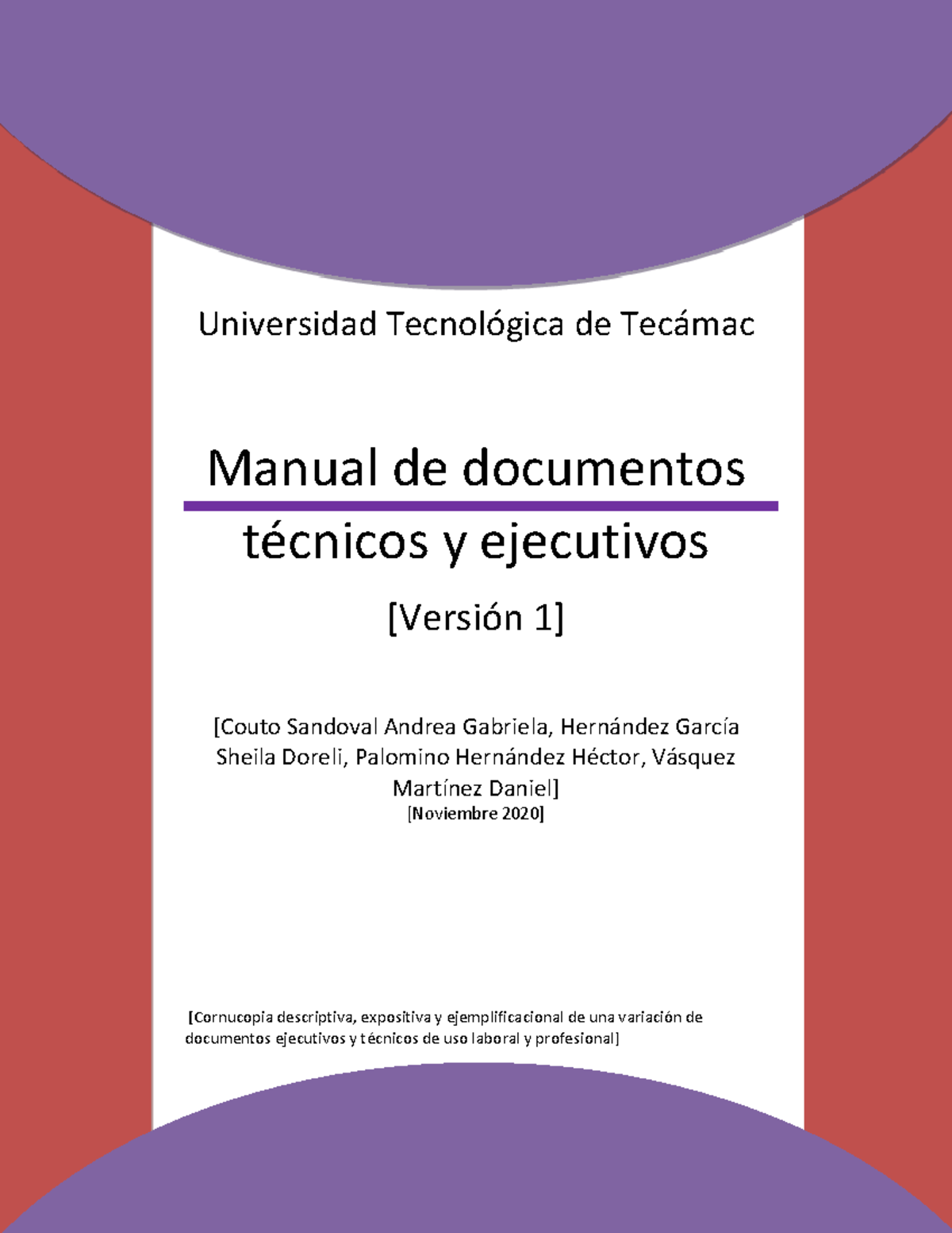 Manual de Redacción de Documentos Técnicos y Ejecutivos (UTT-2020 ...