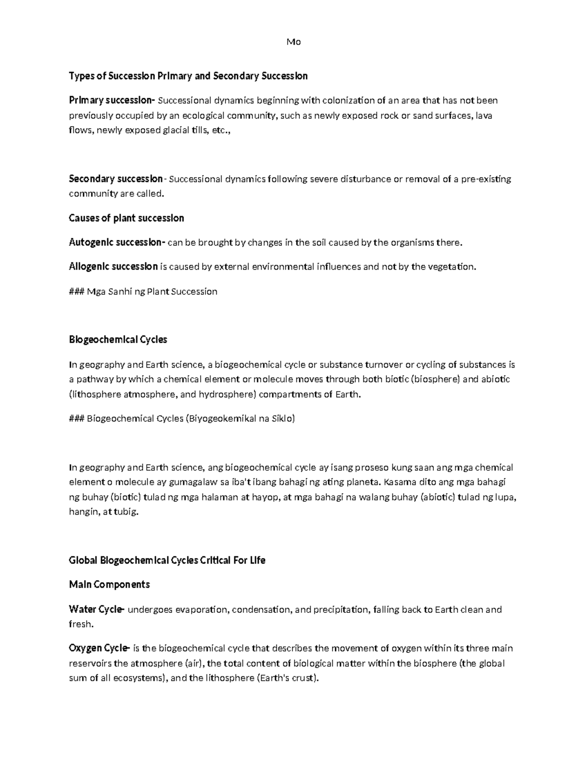 Types of Succes WPS Office - Mo Types of Succession Primary and ...