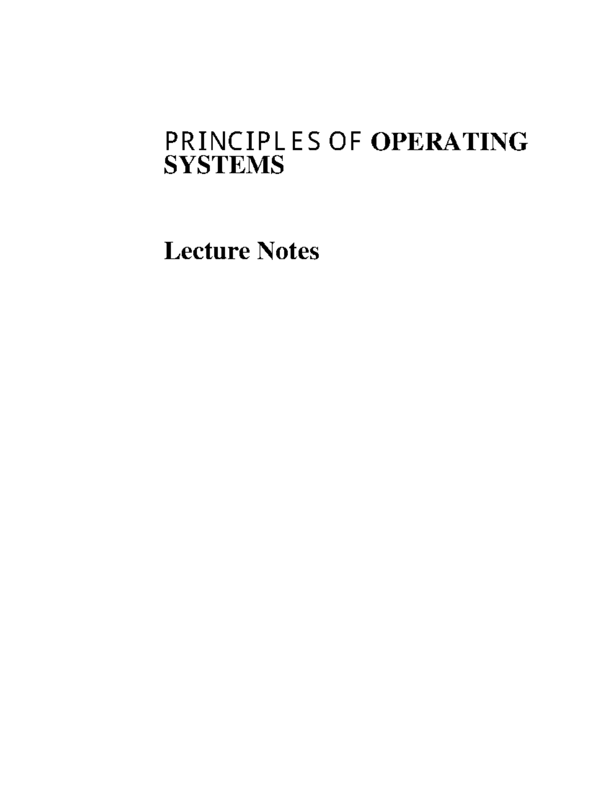 Princiuples of Operating Systems Notes - PRINCIPLES OF OPERATING ...