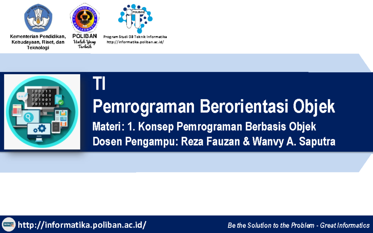 1. Konsep PBO - tugas - Program Studi D3 Teknik Informatika informatika ...
