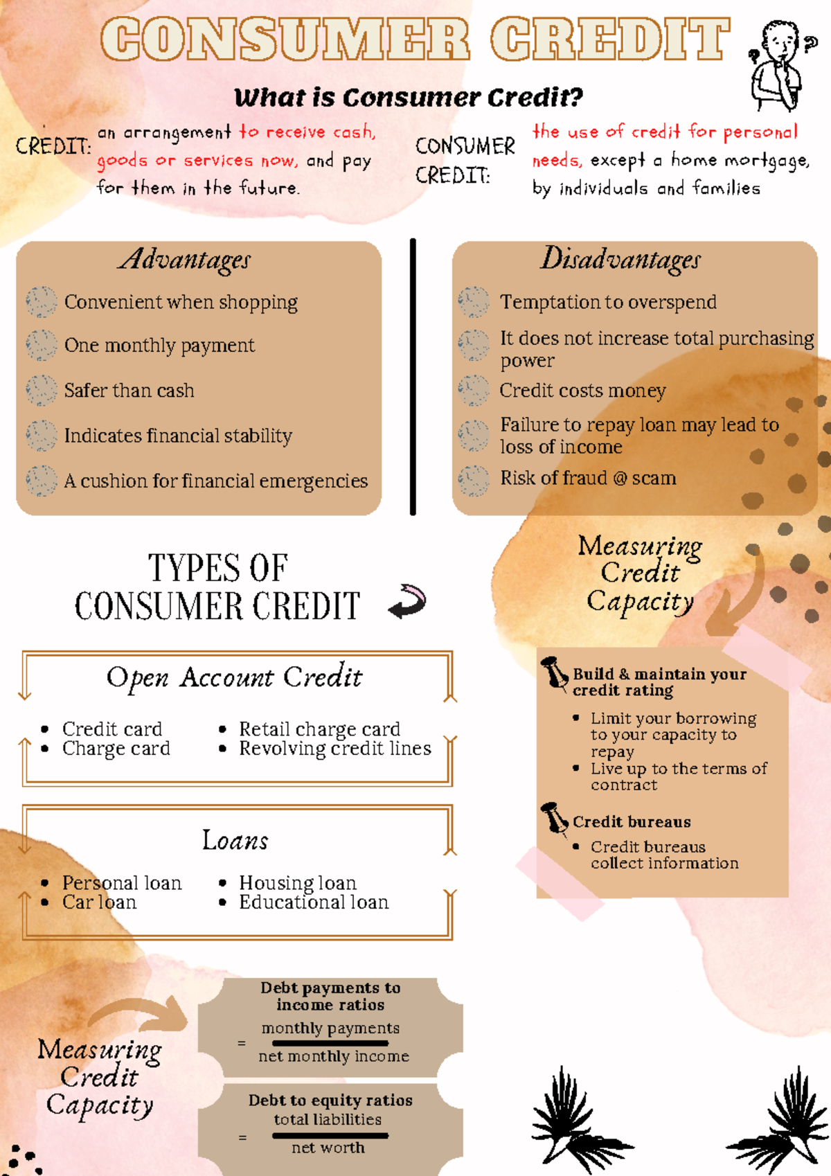 Infographic - Measuring Credit Capacity CONSUMER CREDITCONSUMER CREDIT ...