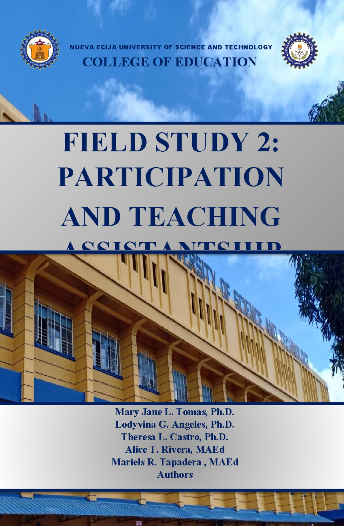 Field Study 2: Participation & Teaching Assistantship Guide - Studocu