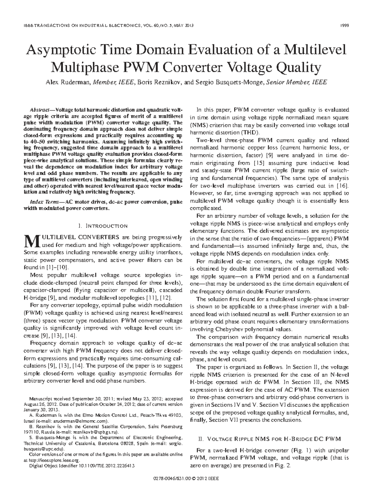 Ruderman 2013 - Asymptotic Time Domain Analysis of Multilevel PWM ...