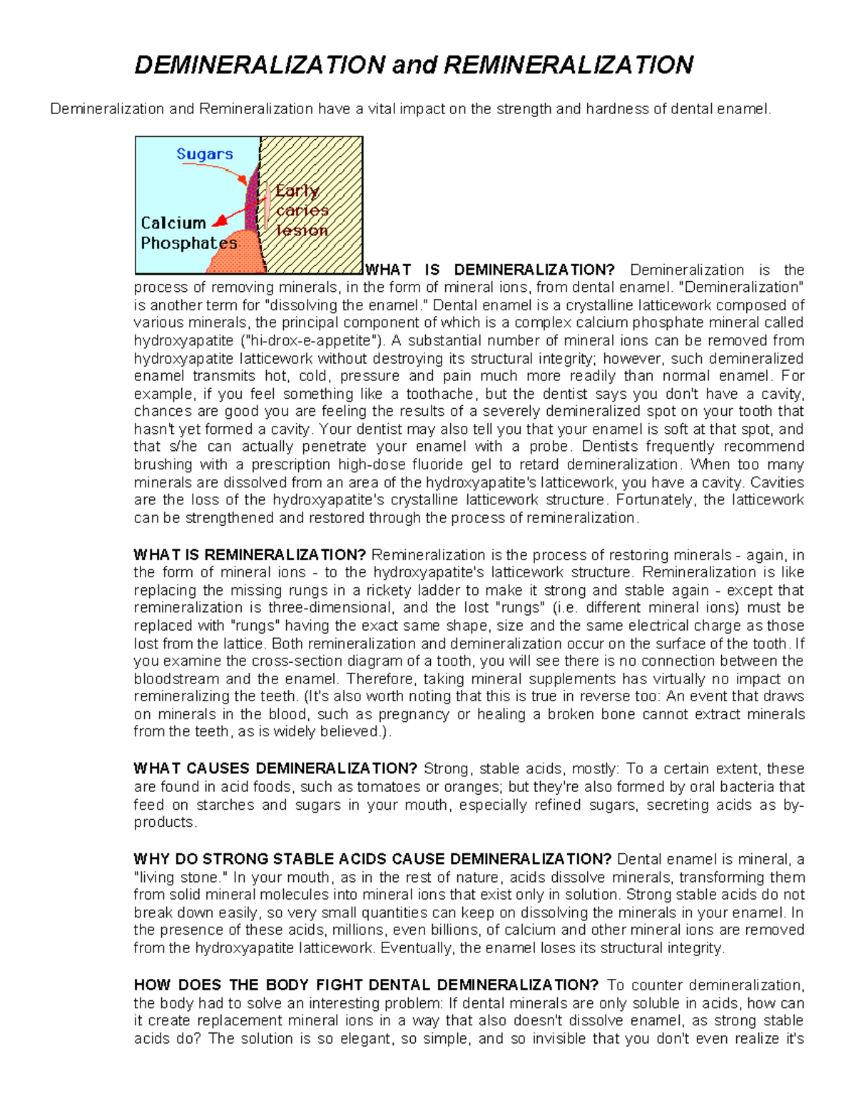 Demineralization & Remineralization of Dental Enamel: Key Insights ...