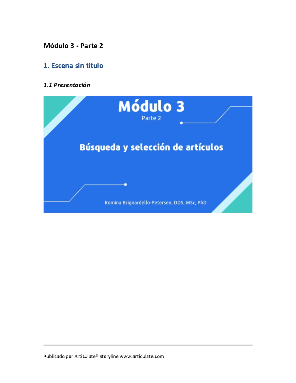 Módulo 3 Parte 2: Revisión Sistemática - Curso de la OPS - Studocu