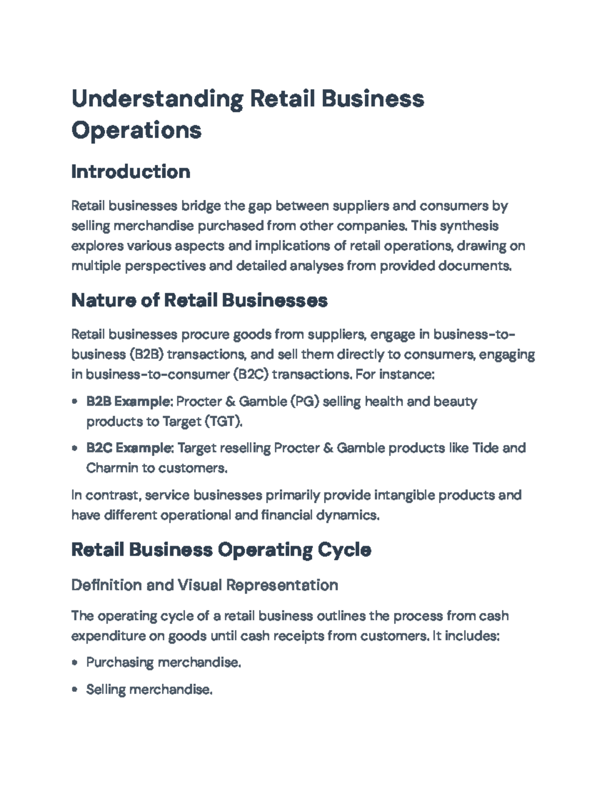 Understanding Retail Business Operations: Key Metrics & Challenges ...