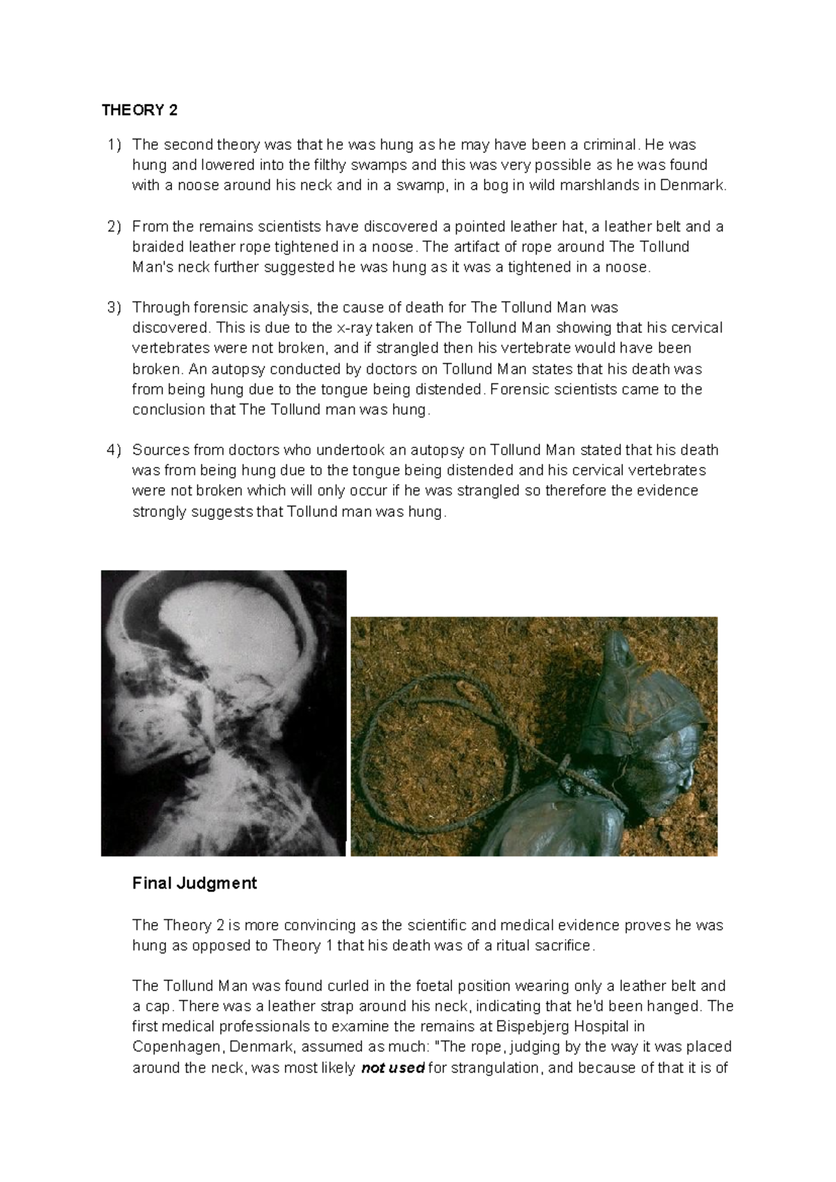 Tollund Man: Forensic Analysis and Theories of Death - Studocu