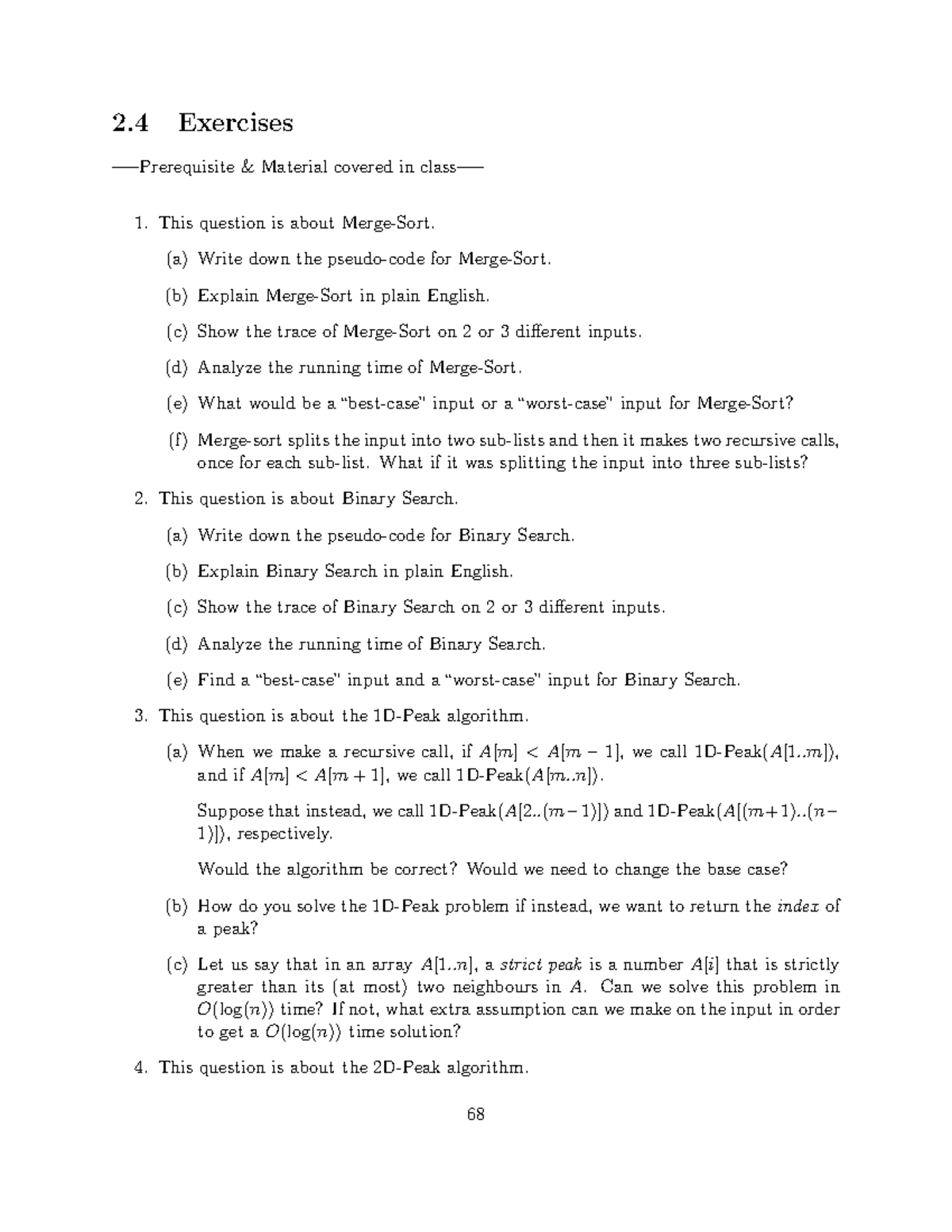 Exercises 2: Algorithm Analysis and Problem Solving Techniques - Studocu
