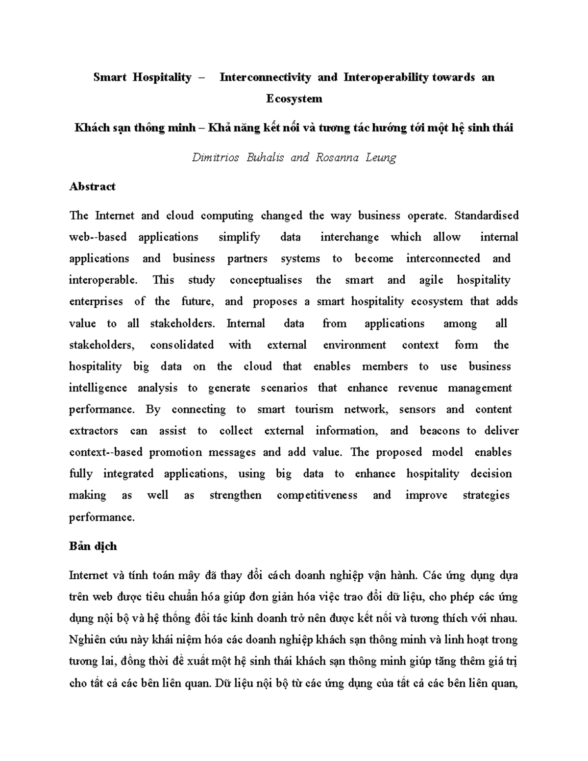 Smart Hospitality Ecosystem: Interconnectivity & Big Data Insights ...