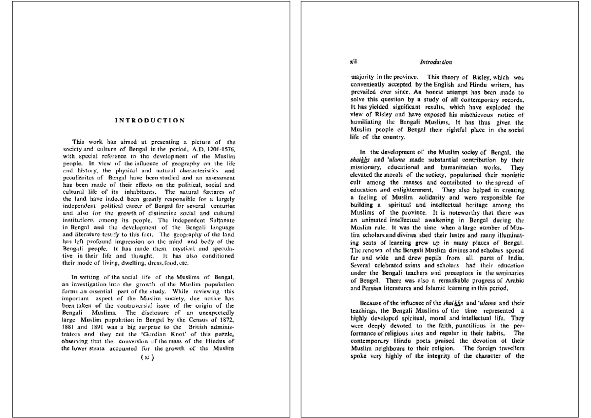 Sources of Muslim Bengal Muhammad Abdur Rahim - xii Introdu tion ...