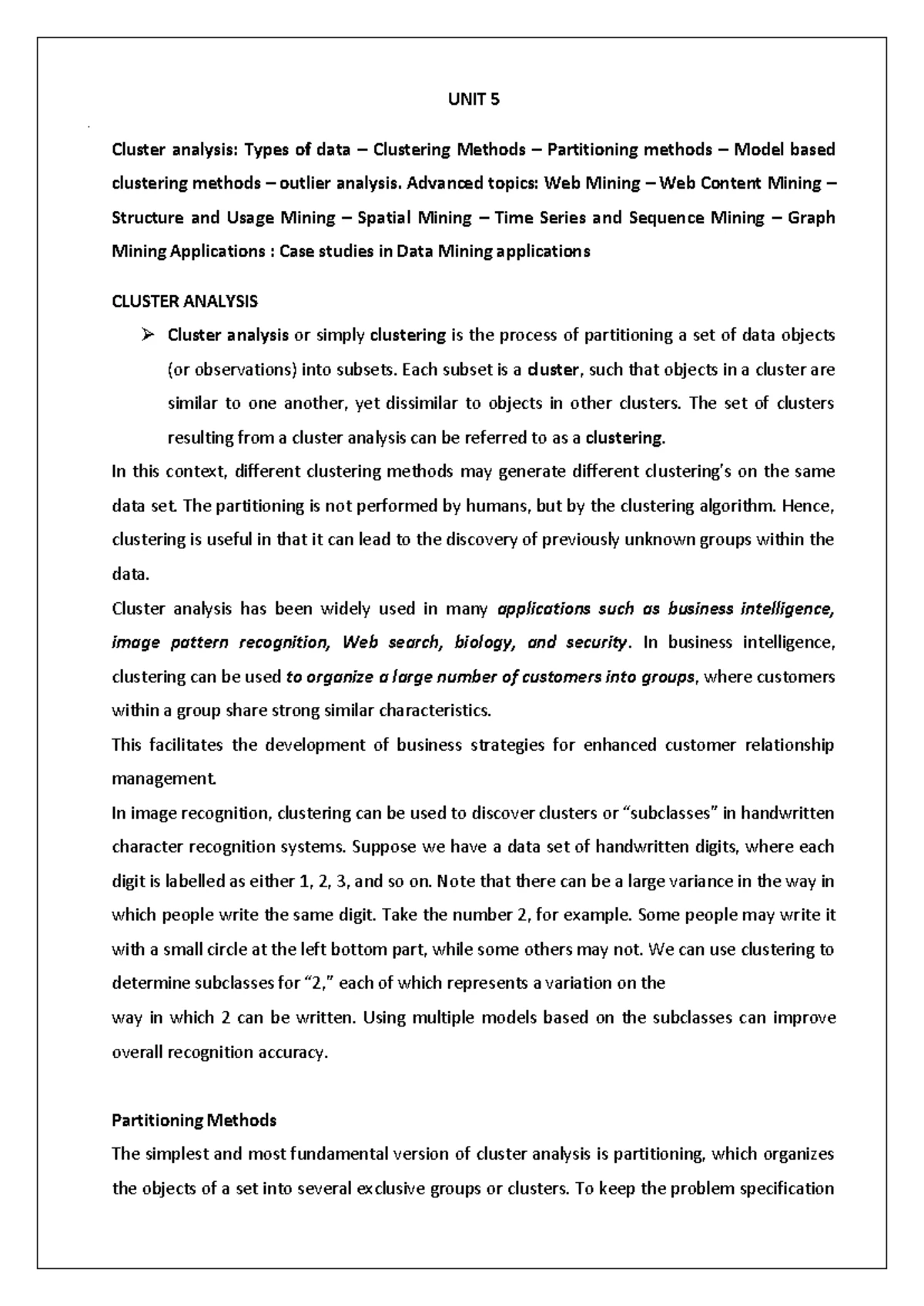 Dmu4 Data Mining Lecture Notes Unit 4 Classification Classification Decision Tree