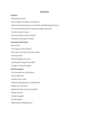 GCSE ENGLISH LITERATURE: Annotated Poetry Anthology Insights - Studocu