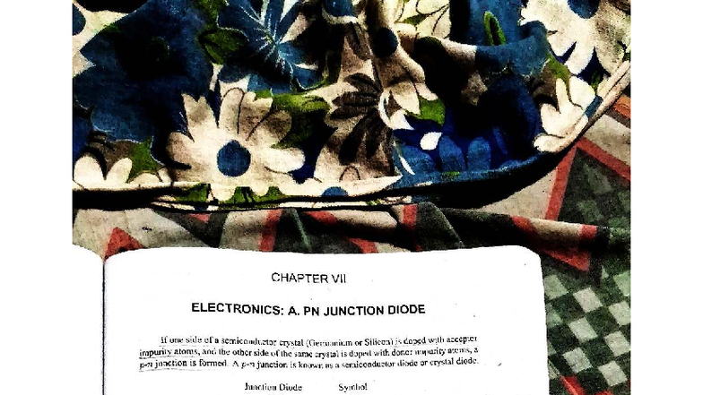 ELECTRONICS: PN JUNCTION DIODE - CHAPTER VII NOTES - Studocu