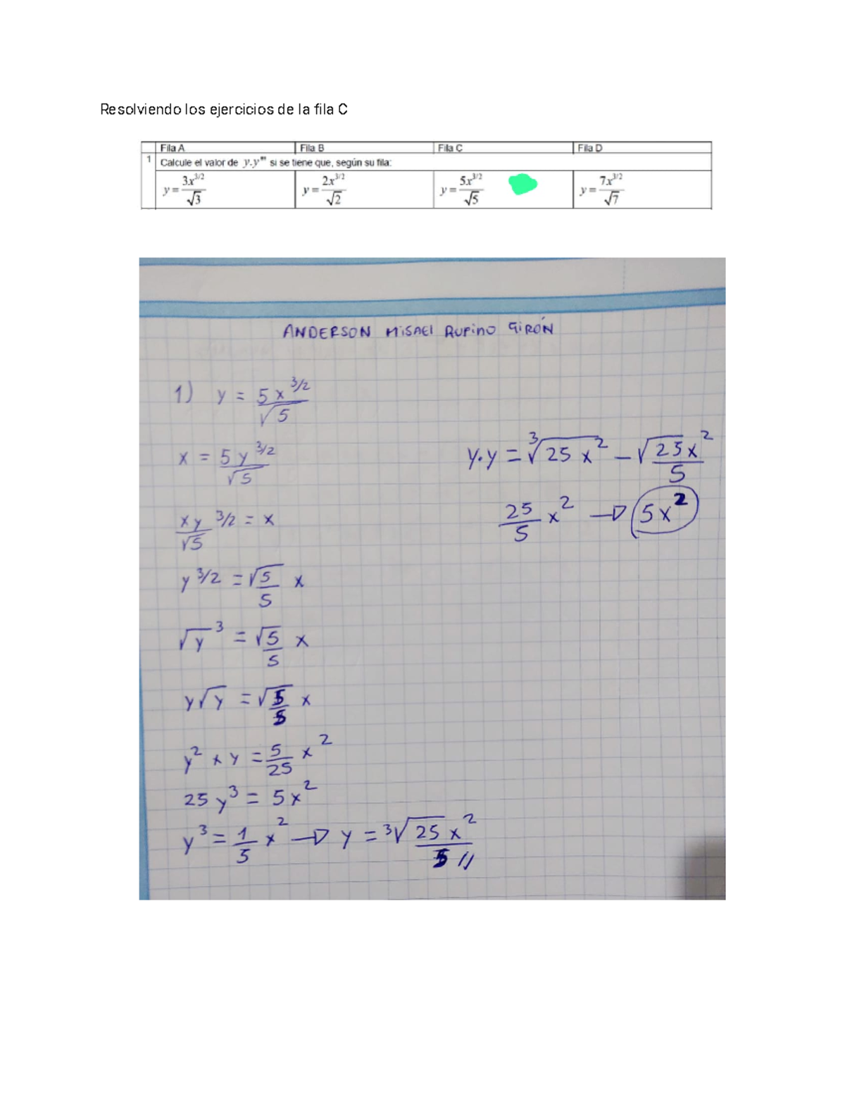Ejercicios Matemáticas - Matemática II - esolviendo los ejercicios de ...