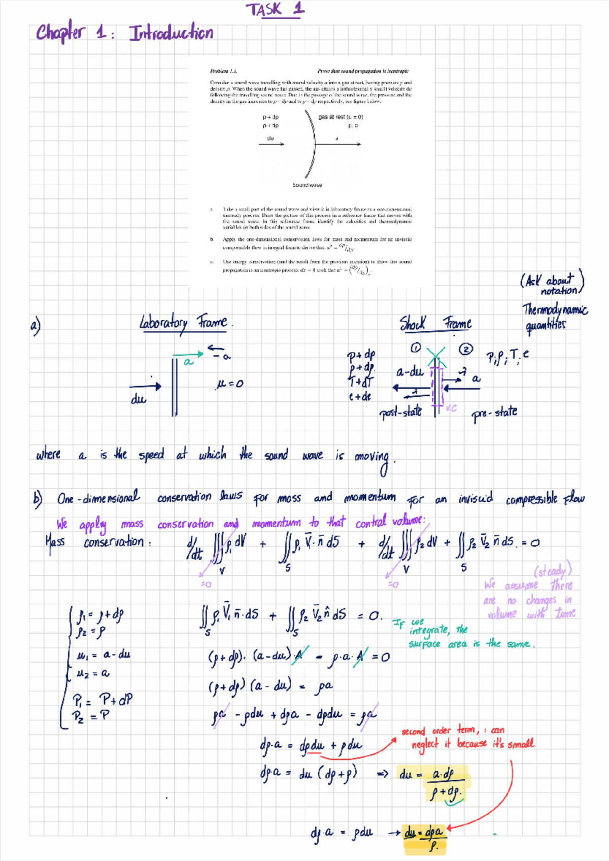 TASK 1: Gas Dynamics - Isentropic Sound Propagation and Wave ...