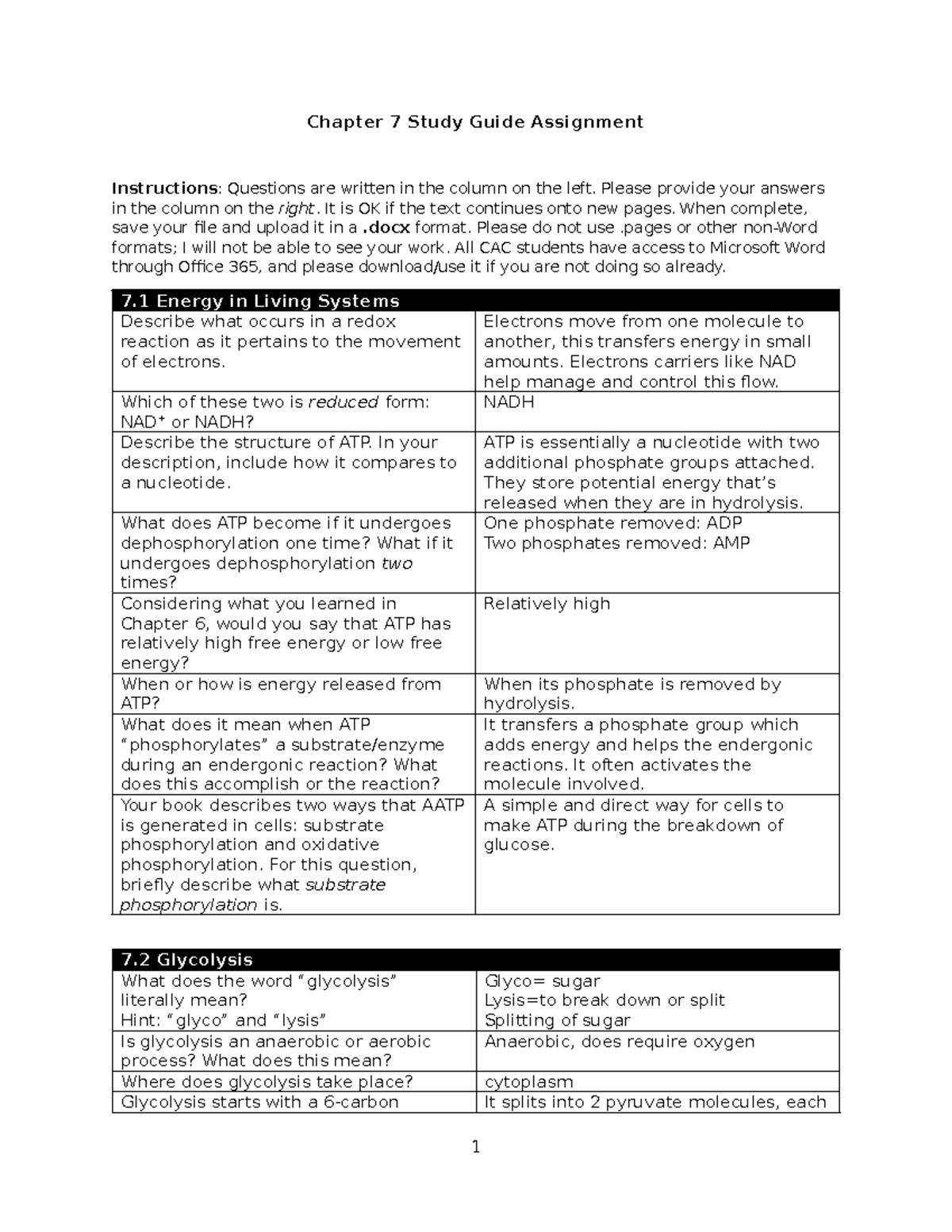 Chapter 7 Study Guide: Cellular Respiration Mechanisms (BIO 101) - Studocu