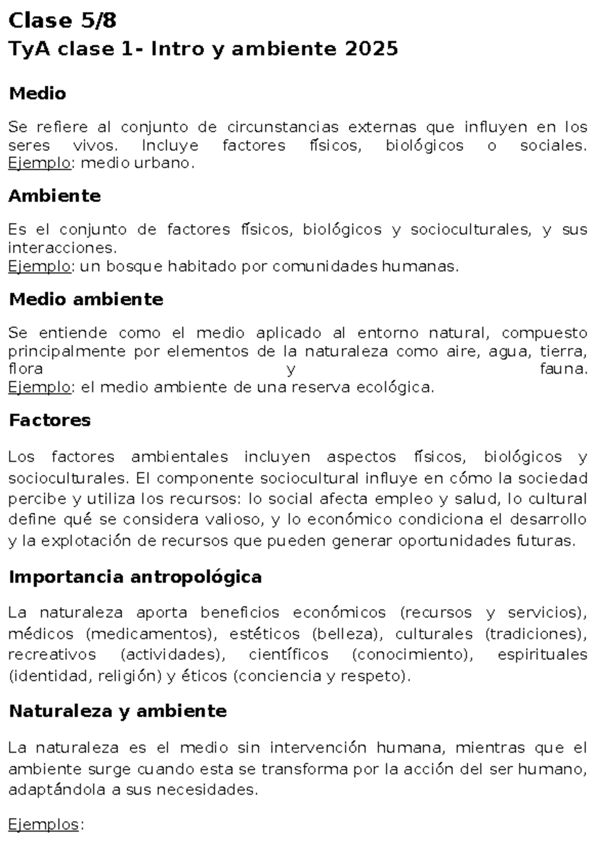 Tecnología y Medio Ambiente: Clase TyA 2025 - Examen Final - Studocu