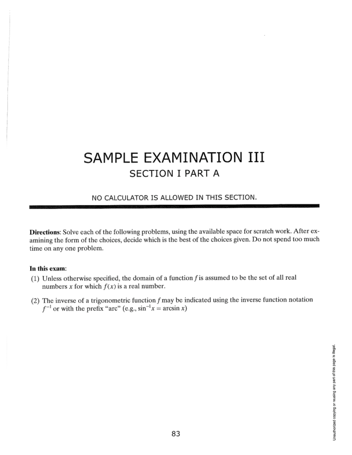 AB-Sample Exam 3: Practice Exam for Review and Preparation - Studocu