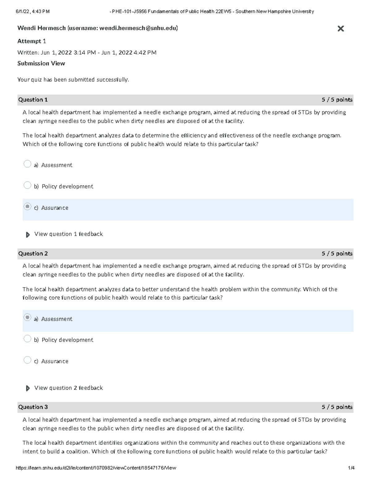 PHE-101-J5956 Important Public Health Concepts Quiz Review 22EW5 - Studocu