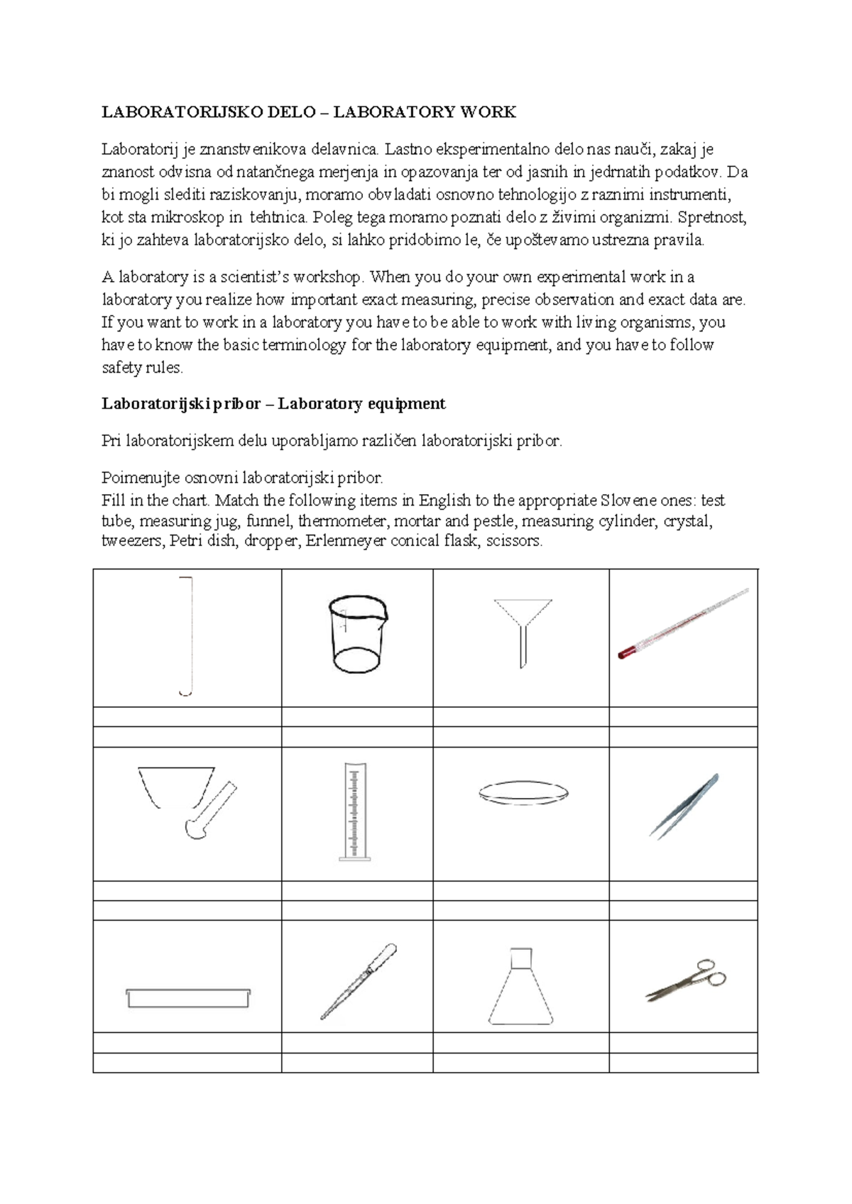 LAB 101 – Laboratory Work and Safety Guidelines - Studocu