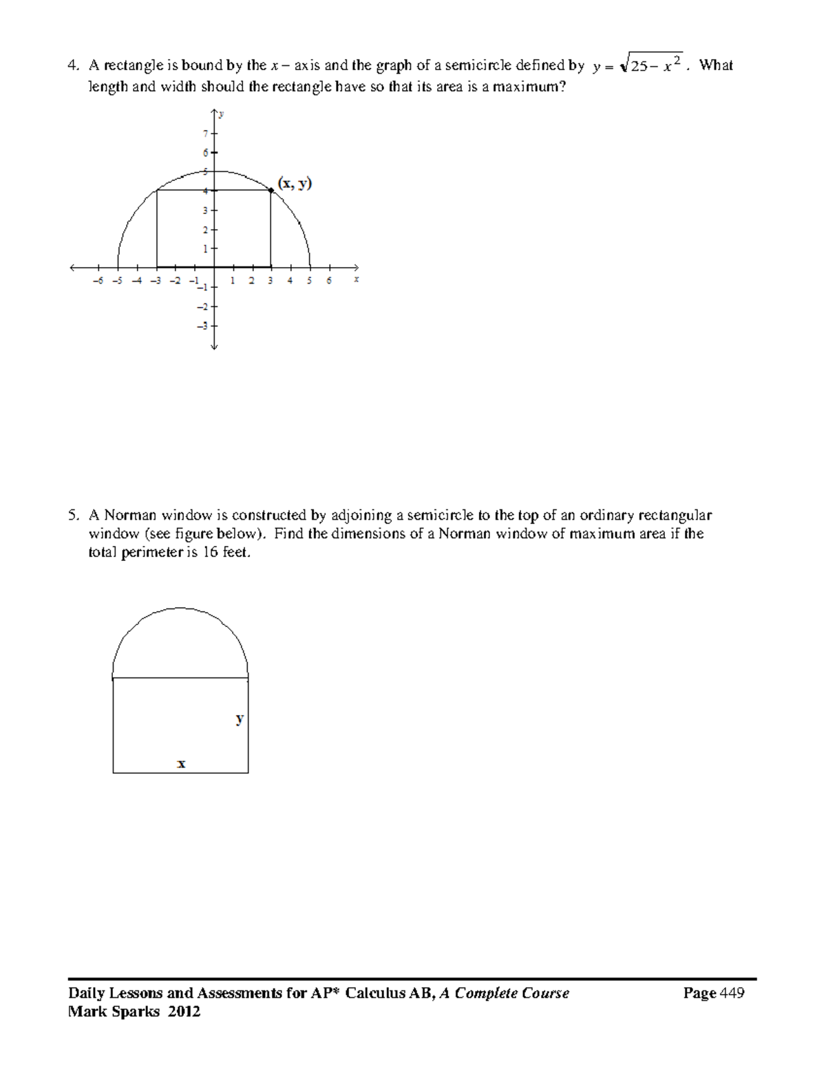 Optimization Homework-1 - Daily Lessons and Assessments for AP ...
