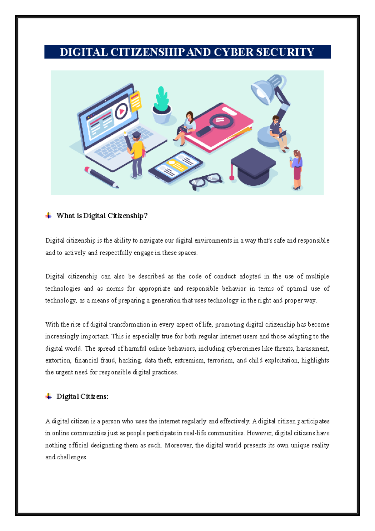 Digital Citizenship and Cyber Security - DIGITAL CITIZENSHIP AND CYBER ...