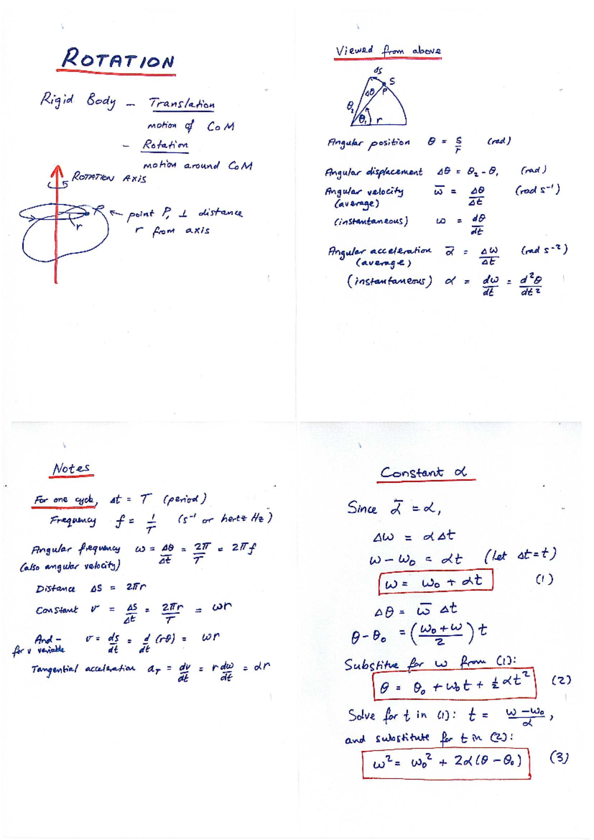 Physics 101: Rigid Body Rotation and Gravitational Dynamics Notes - Studocu